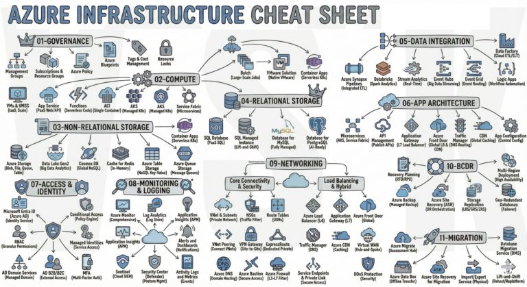 AZURE INFRASTRUCTURE CHEAT SHEET – AZURE CLOUD ENGINEERING